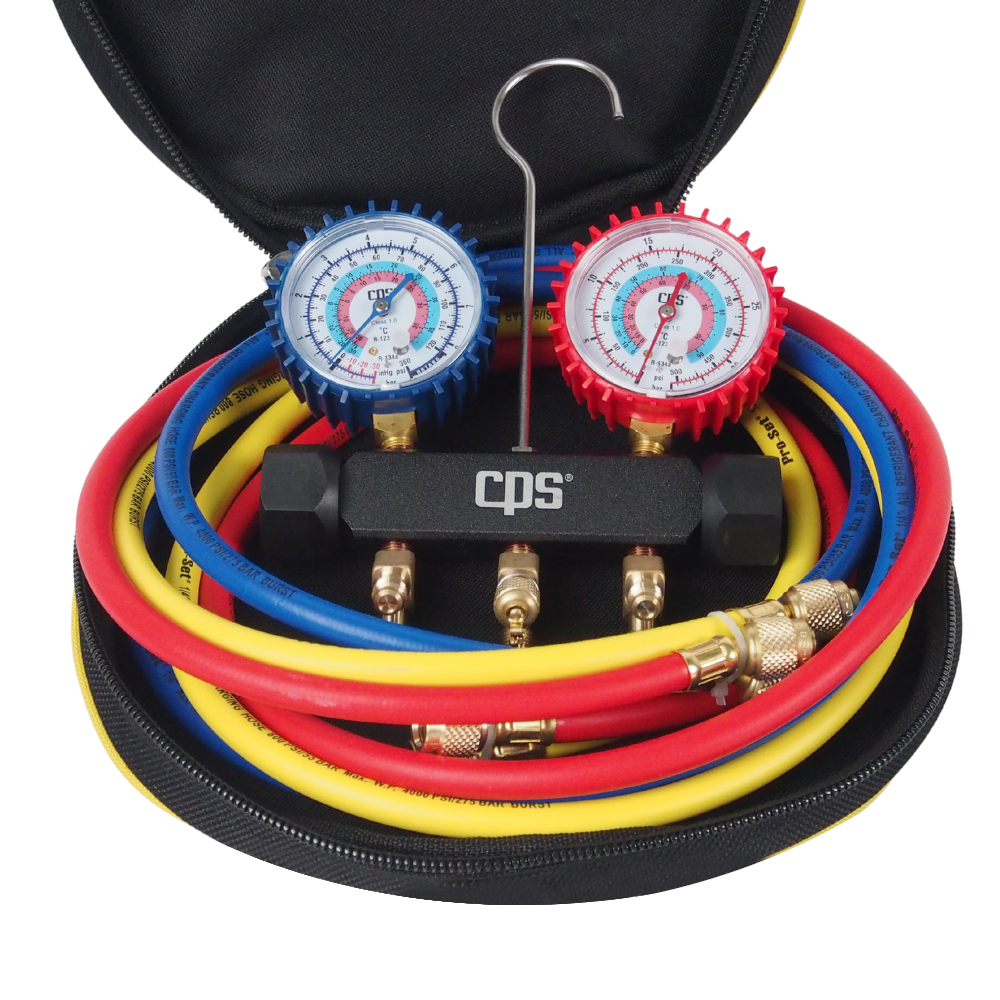 MB5CA | R-134A, R-1234YF Black Body Manifold Gauge Set|