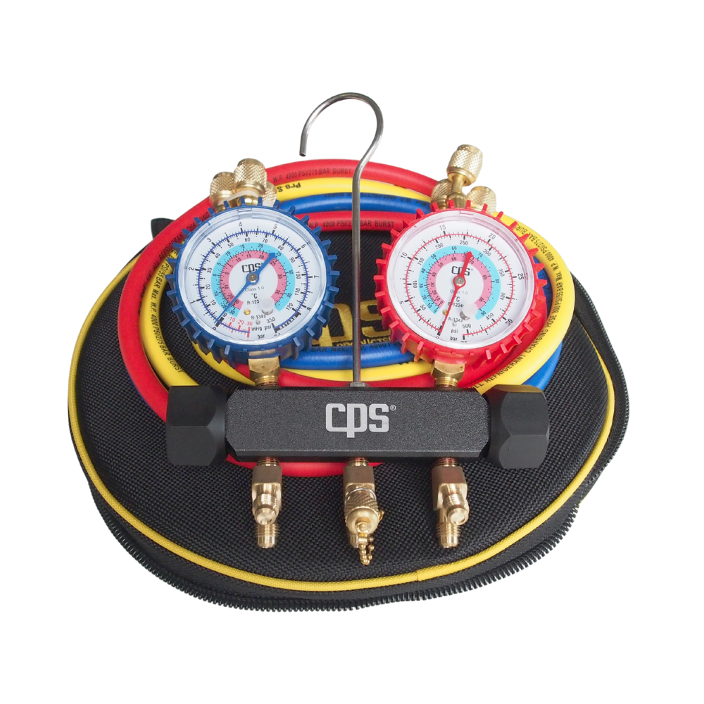 MB5CA | R-134A, R-1234YF Black Body Manifold Gauge Set|